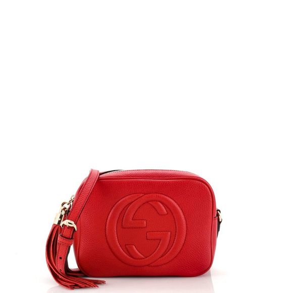 Gucci | Bags | Gucci Soho Disco Crossbody Bag Leather Small Red | Poshmark